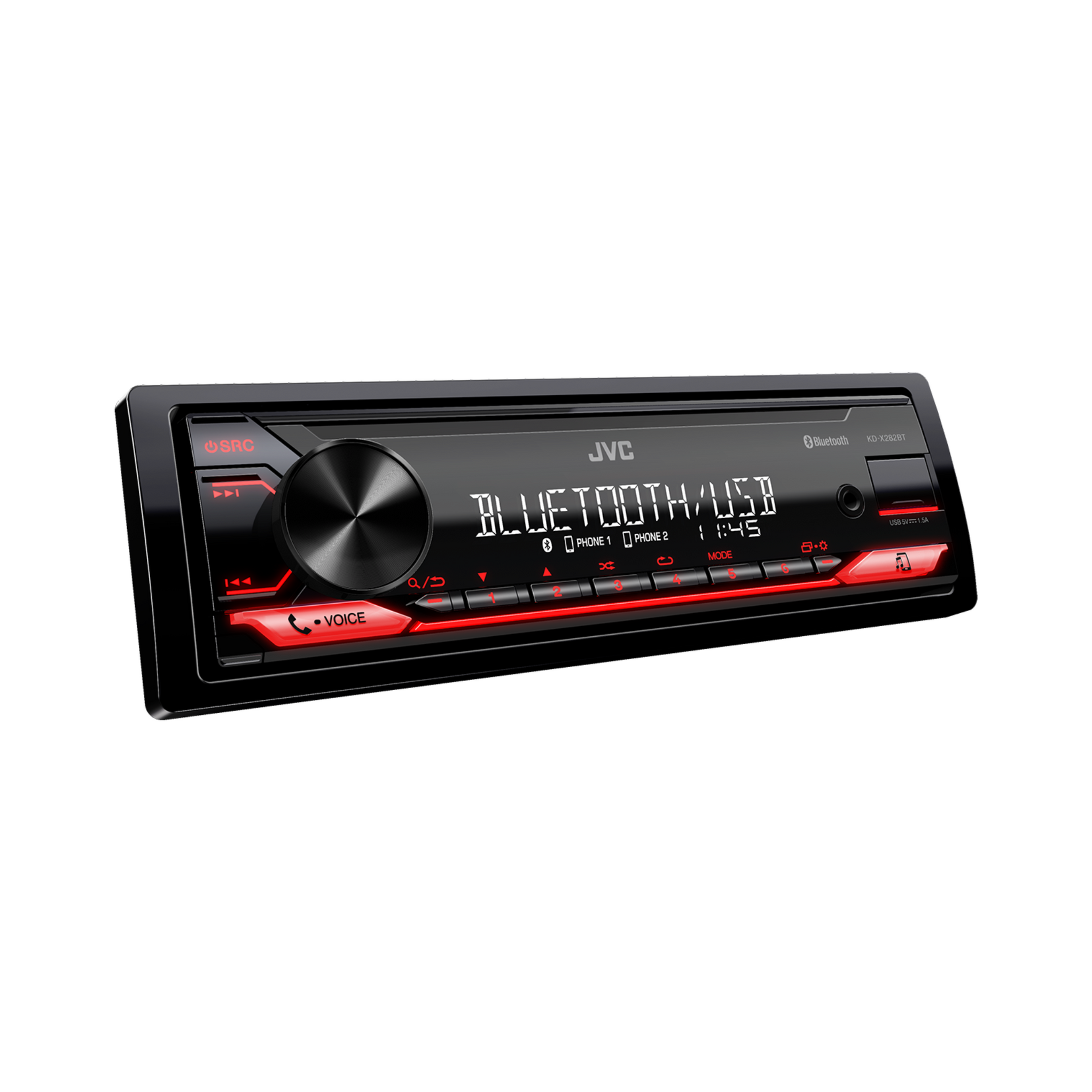 JVC KD-X282BT 1-DIN Mechless Digital Media Receiver with Bluetooth — Car Audio Discount