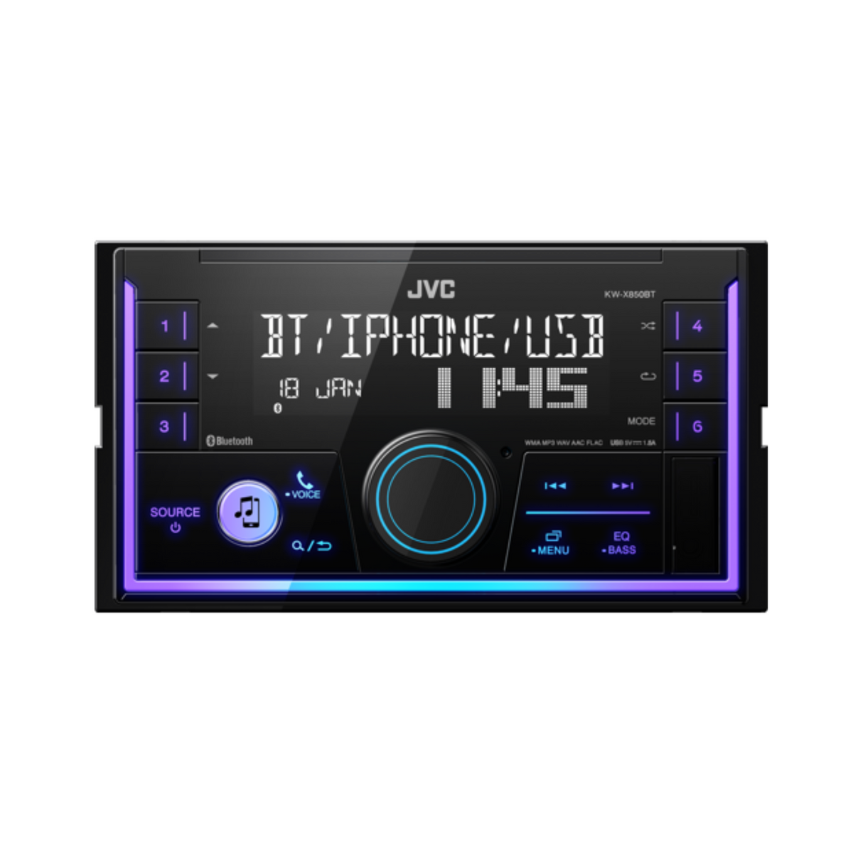 JVC KW-X850BT 2-Din Mechless Digital Media Receiver with Bluetooth — Car Audio Discount