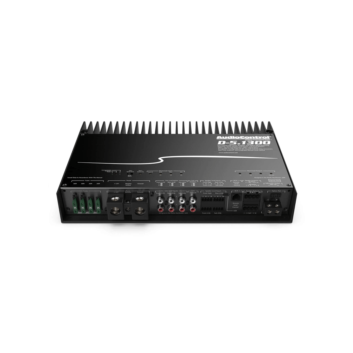 AudioControl D-5.1300 high-power 5 channel dsp matrix amplifier with a ...